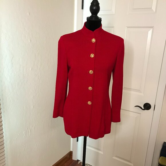 St. John | Jackets & Coats | St John Collection Size 4 Red Jacket ...